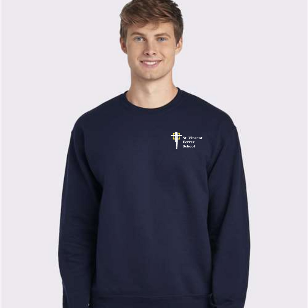 St. Vincent Ferrer School Logo Printed on Crewneck- Adult – Lemons and ...