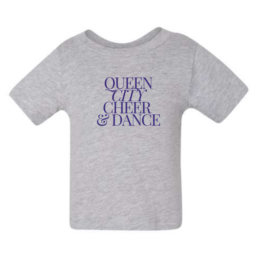 Queen City Cheer and Dance Modern Font Short Sleeve Tee: Toddler, Yout ...